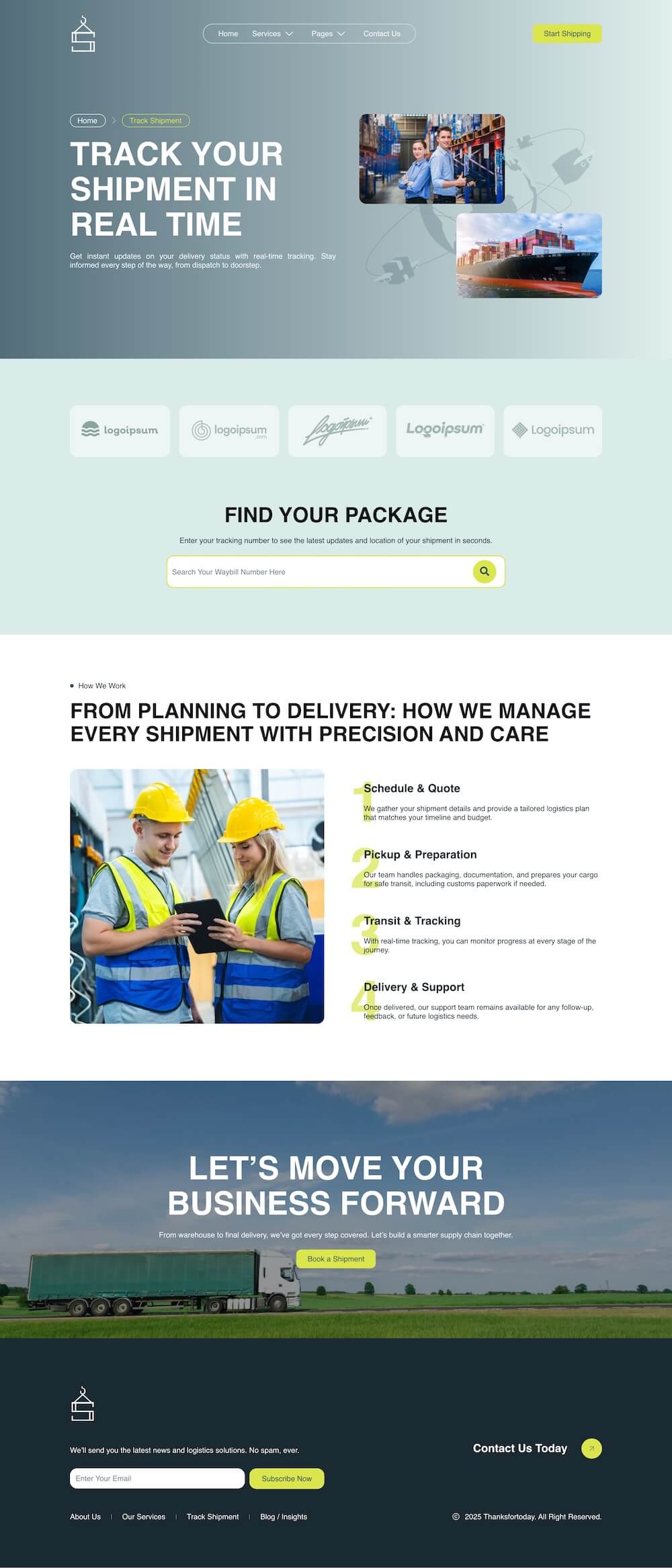 Shipzen – Logistics & Transportation Elementor Template Kit by thanksfortoday
